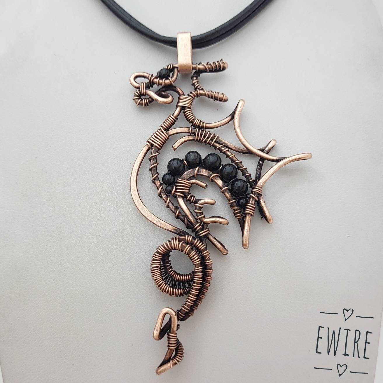 Dragon Copper Pendantwire Wrapped Dragon Handmade - Etsy