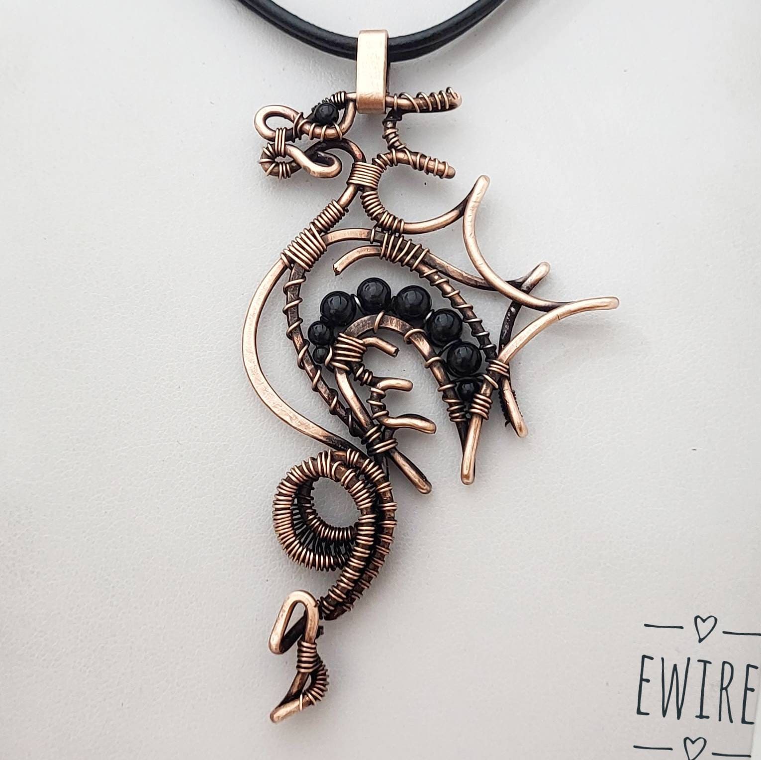 Dragon Copper Pendant,wire Wrapped Dragon, Handmade Dragon,artisan ...