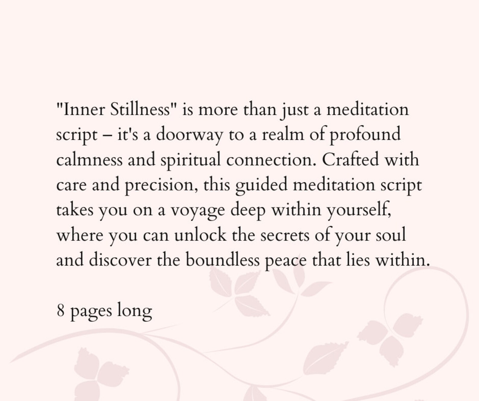 Meditation Script for Deep Relaxation Inner Stillness Metaphysical ...