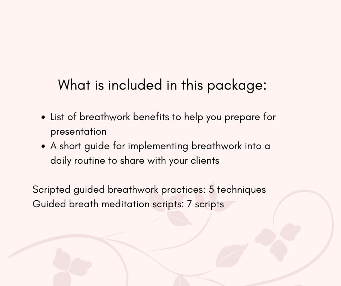 Breathwork Facilitator's Package Scripts and Guides Breath Meditation ...