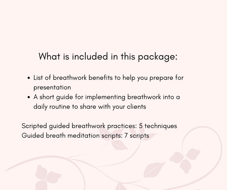Breathwork Facilitator's Package Scripts and Guides Breath Meditation Scripts - Etsy
