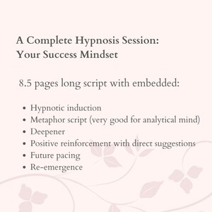 Hypnosis Script Unleash Your Success Mindset Hypnotherapy Guided Deep Relaxation Meditation - Etsy