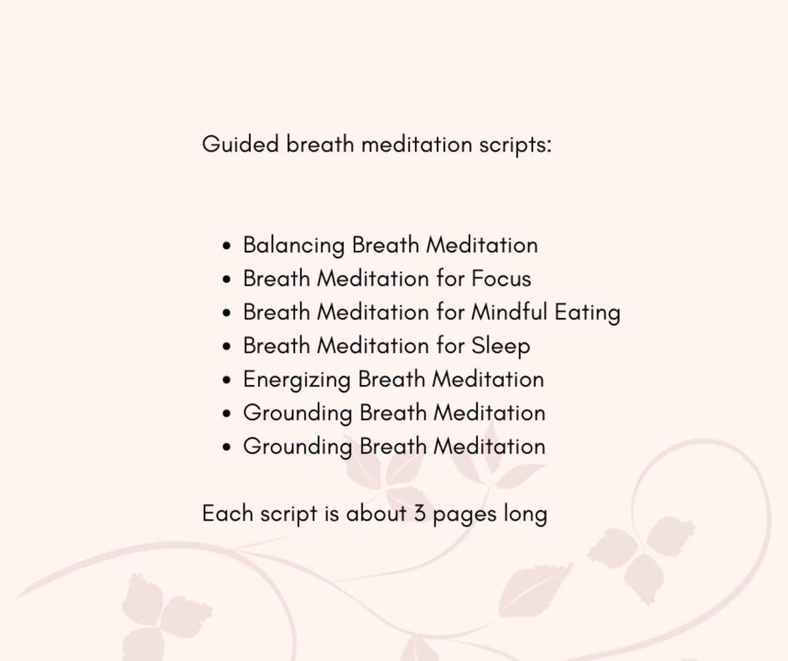 Breathwork Facilitator's Package Scripts and Guides Breath Meditation ...