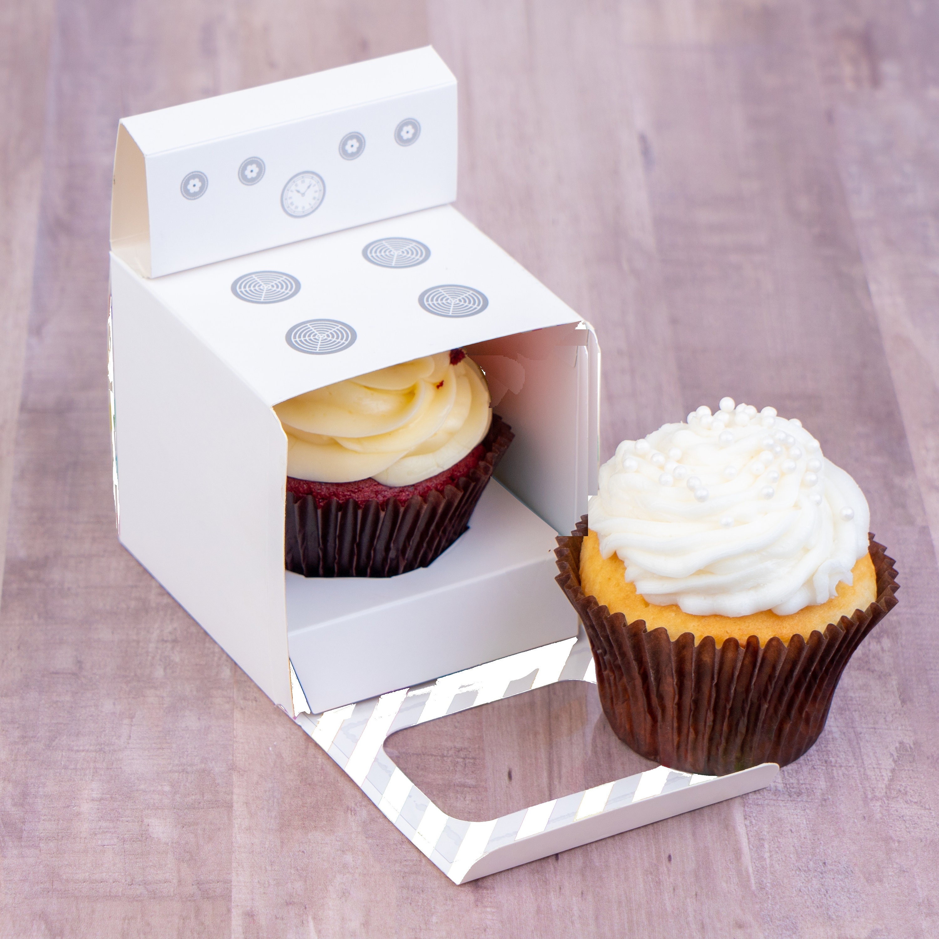 Bun in the Oven Cupcake Boxes Perfect for Baby Showers and - Etsy
