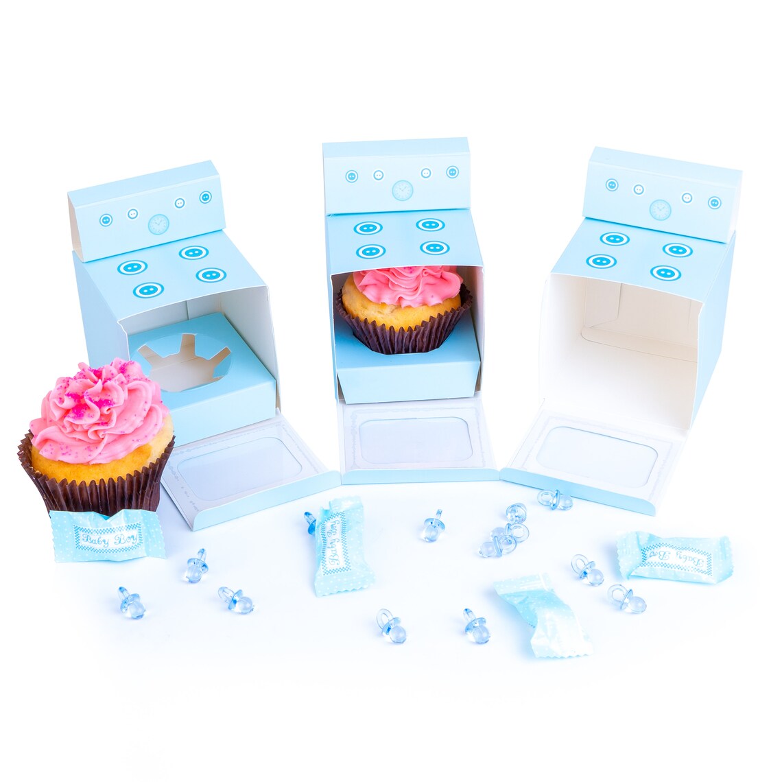 Bun in the Oven Cupcake Boxes Perfect for Baby Showers and - Etsy