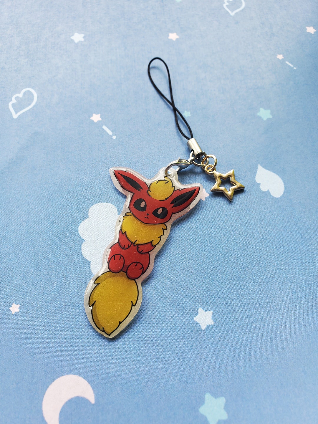 Keychain Pokemon Fanart Flareon - Etsy