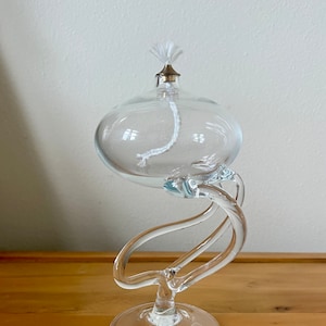 Vintage Krosno Jellyfish Glass Oil Lamp Poland Glassware - Etsy