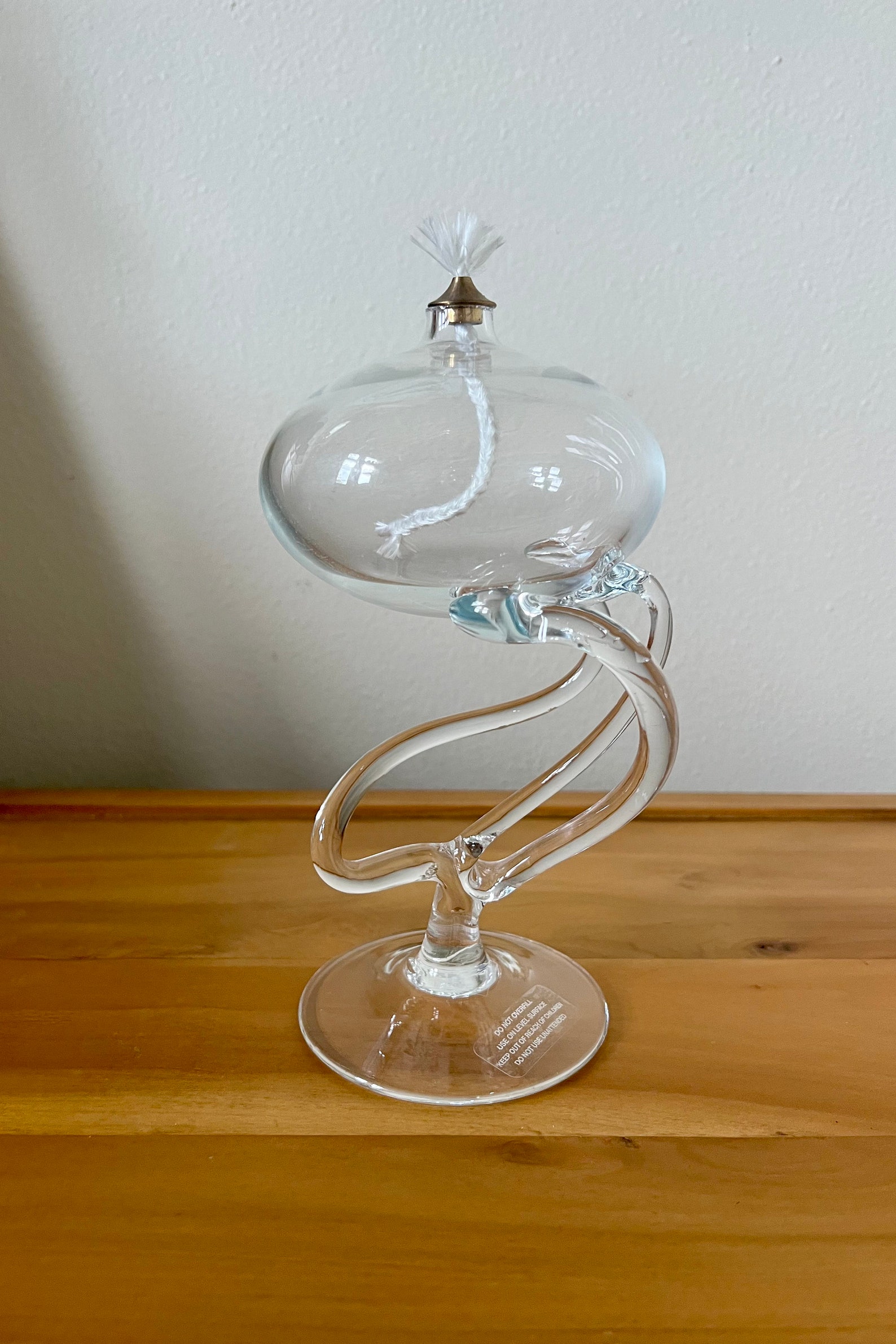 Vintage Krosno Jellyfish Glass Oil Lamp Poland Glassware - Etsy