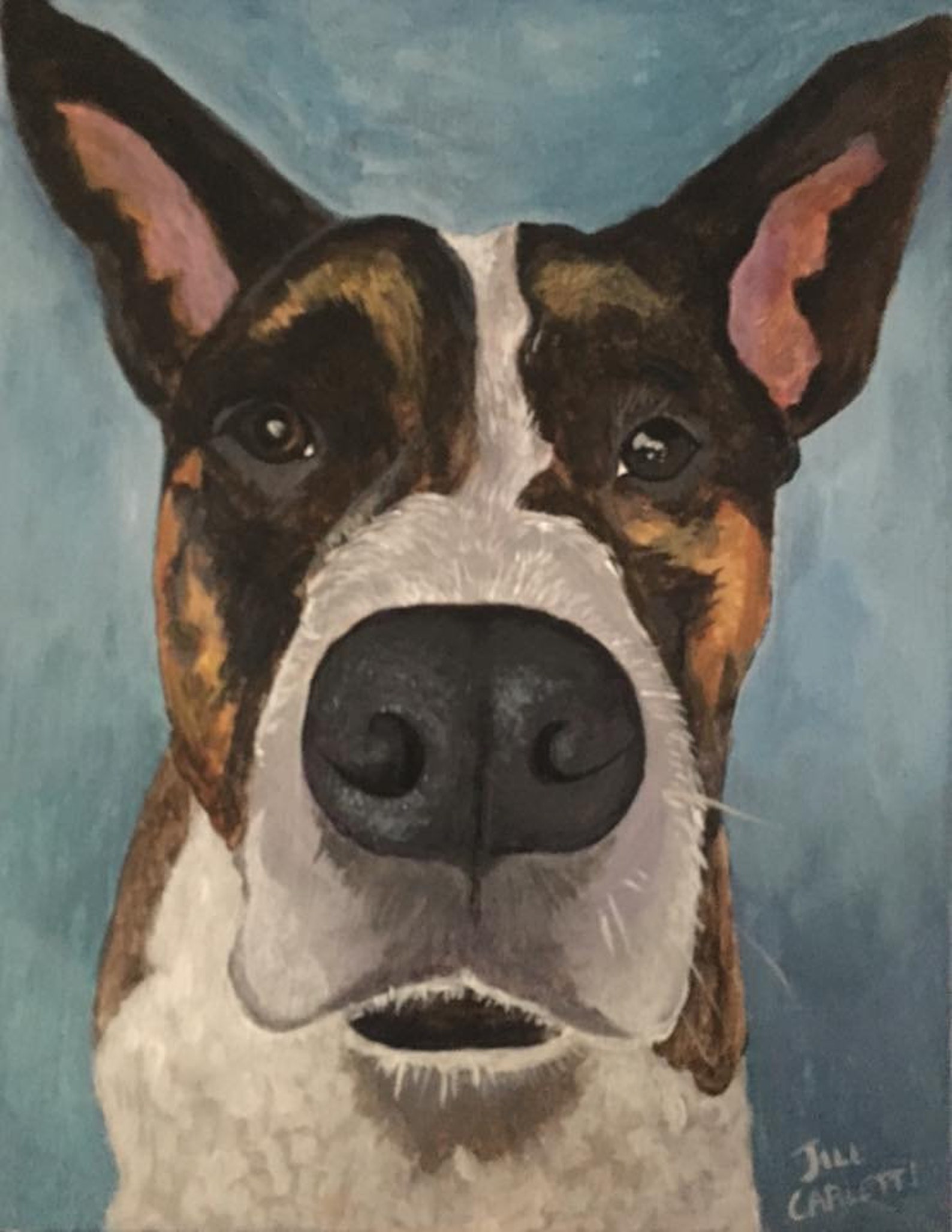 Fuzzy Face, Pet Portrait, Acrylic Painting, Custom Dog Painting, Unique ...