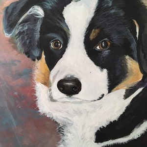 Fuzzy Face, Pet Portrait, Acrylic Painting, Custom Dog Painting, Unique ...