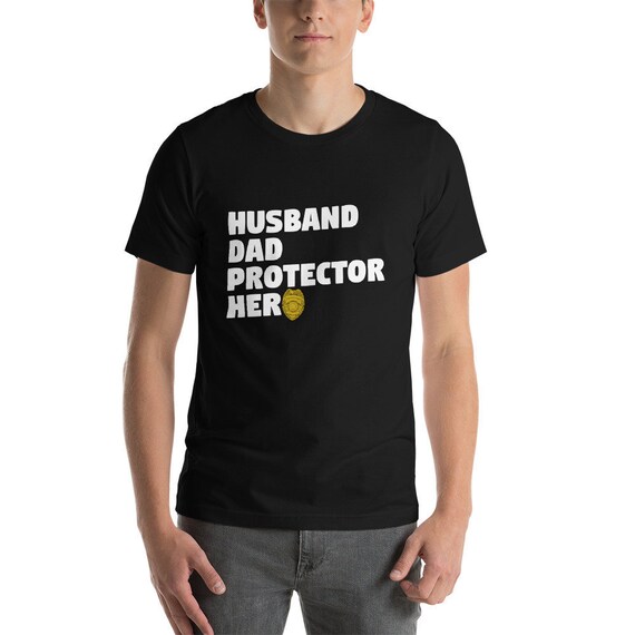 My Husband Dad Protector and Hero Short-sleeve Unisex | Etsy