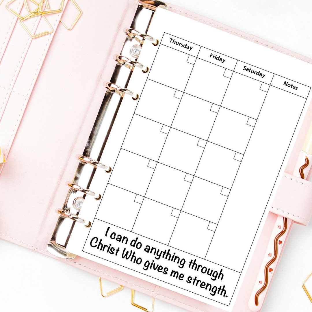 Letter Sized Christian Printable Planner, Monthly Planner, Daily ...