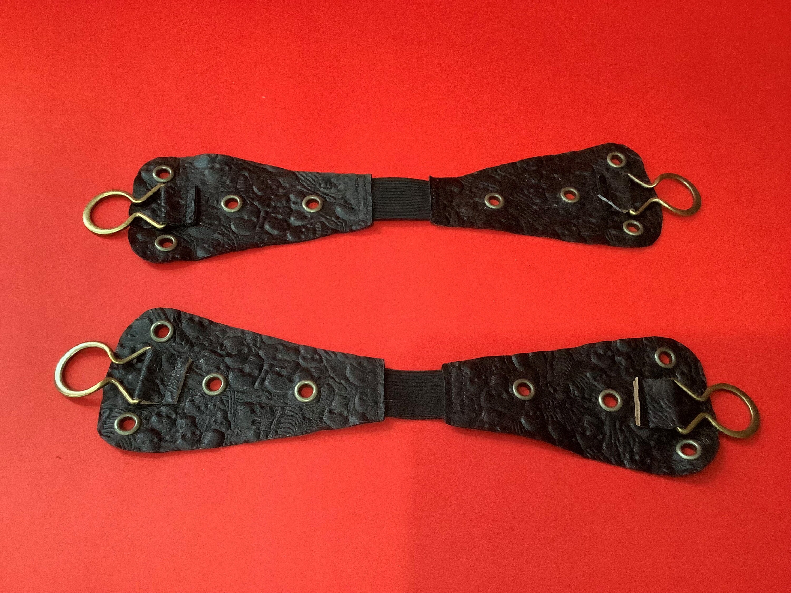Boot Straps Made With Genuine Leather. Features Skull Embossed Leather ...