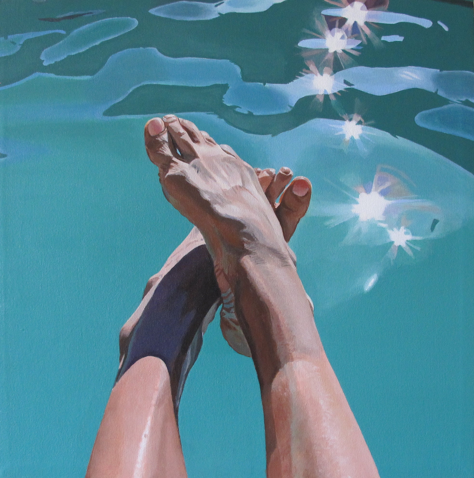 Fine Art Print of Original Acrylic Painting my Feet at - Etsy