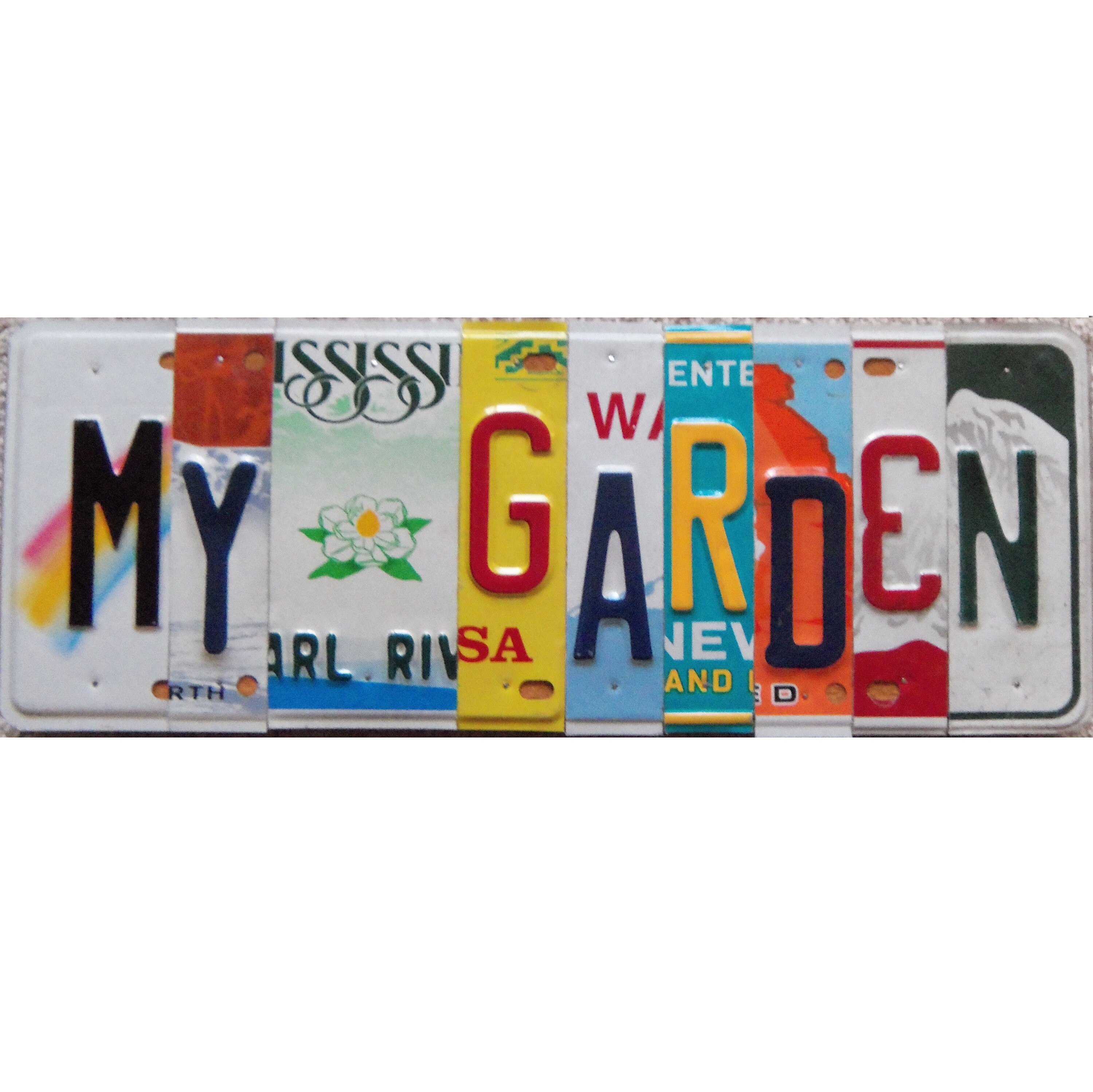 Custom Made My Garden License Plate Letter Sign - Etsy