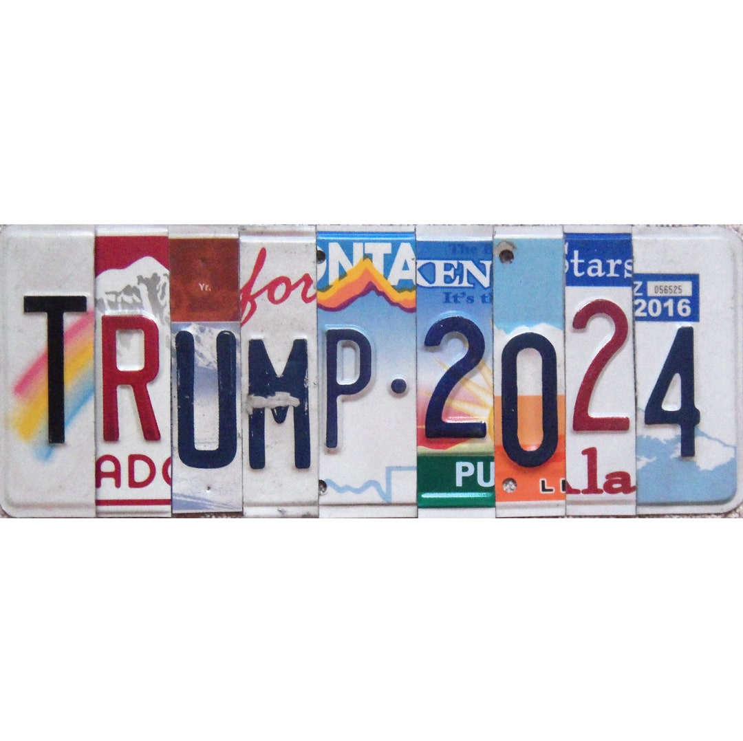 Custom Made trump-2024 License Plate Letter Sign - Etsy
