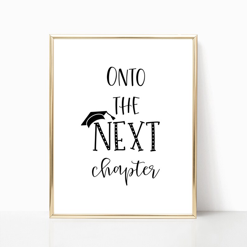Onto the Next Chapter Printable Wall Art Class of 2022 - Etsy