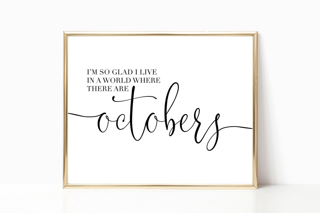 Fall PRINTABLE Wall Art, October Print, Home Decor Print, Apartment ...