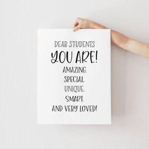 You Are Positive Affirmation Printable Classroom Wall Art, Classroom ...