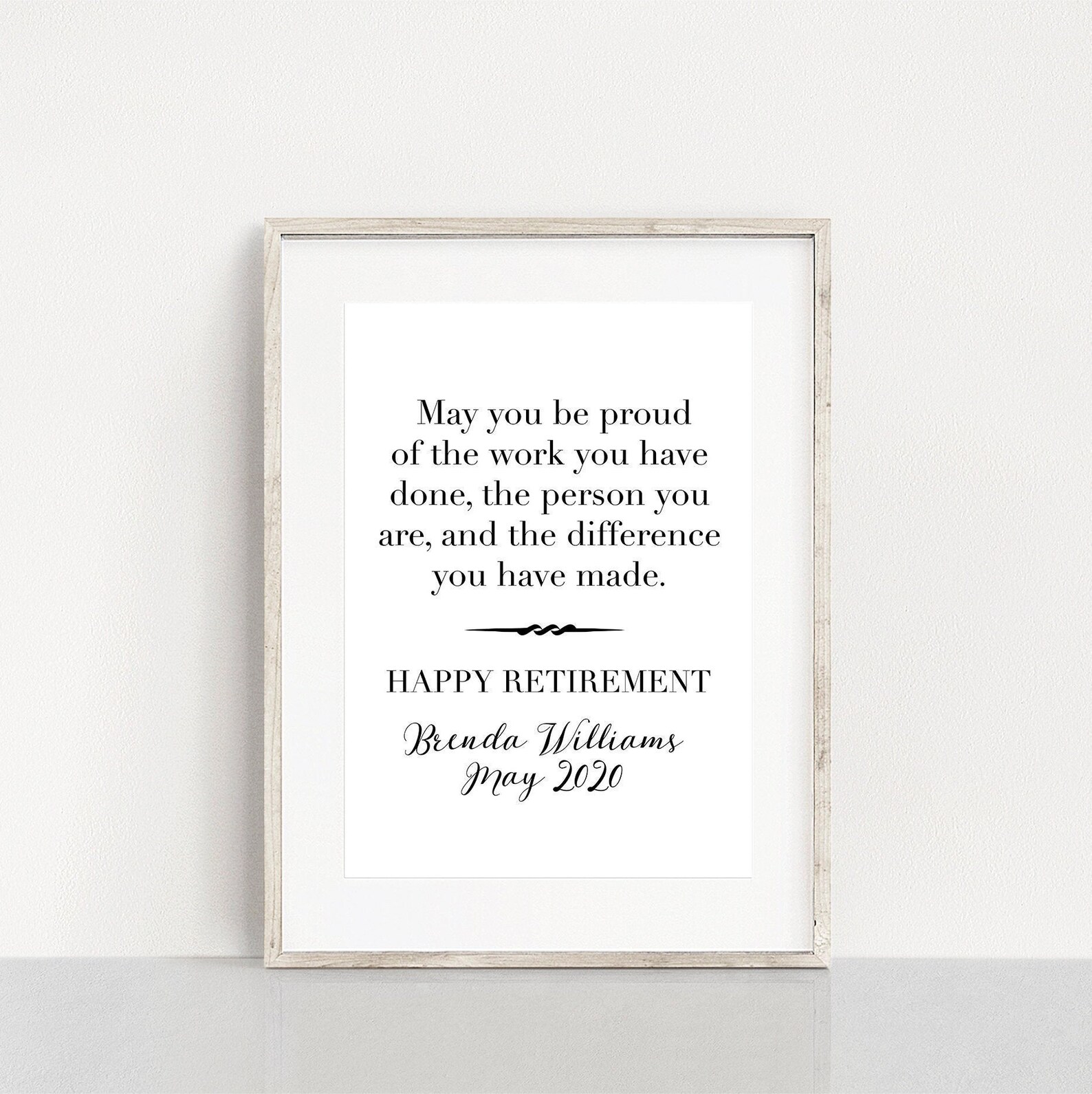 Personalized Retirement Quote Printable Sign Custom - Etsy