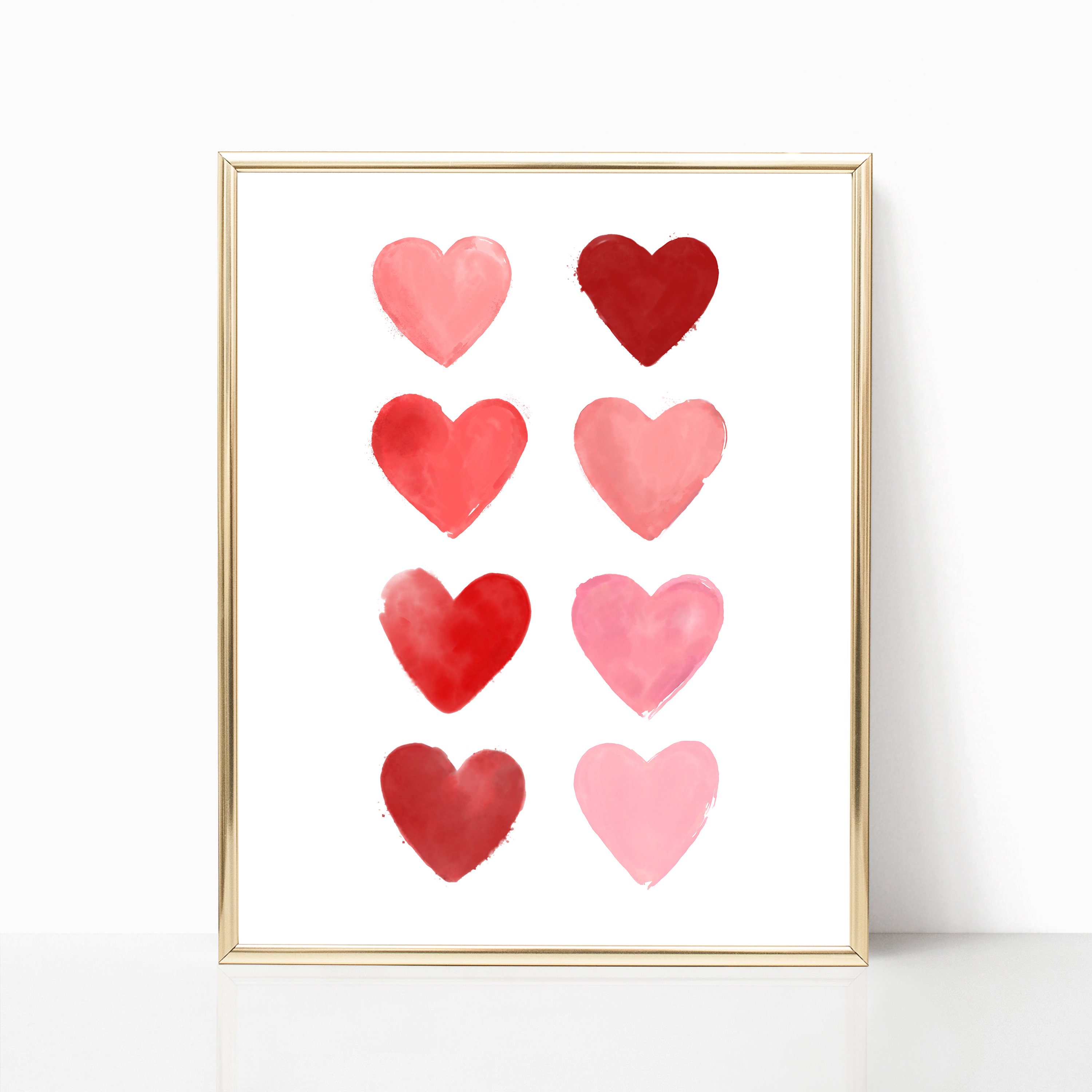 Watercolor Heart Printable Poster Wall Décor Home & Living etna.com.pe
