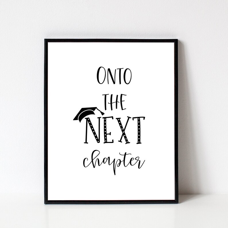 Onto the Next Chapter Printable Wall Art Class of 2022 - Etsy