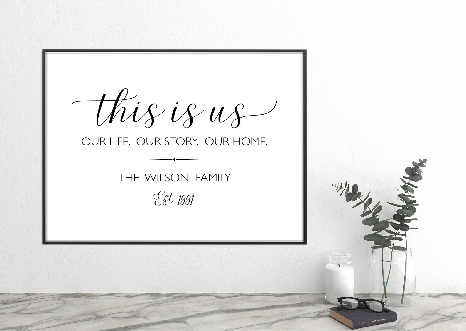 Personalized This is Us PRINTABLE Wall Art Family Name Sign - Etsy