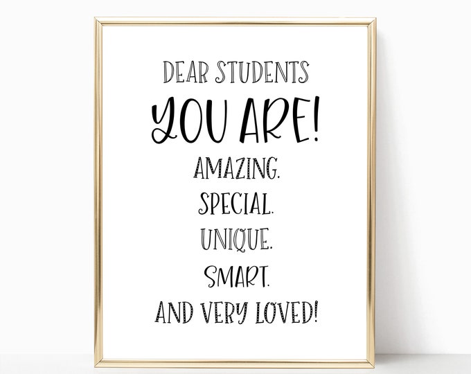 You Are Positive Affirmation Printable Classroom Wall Art, Classroom ...