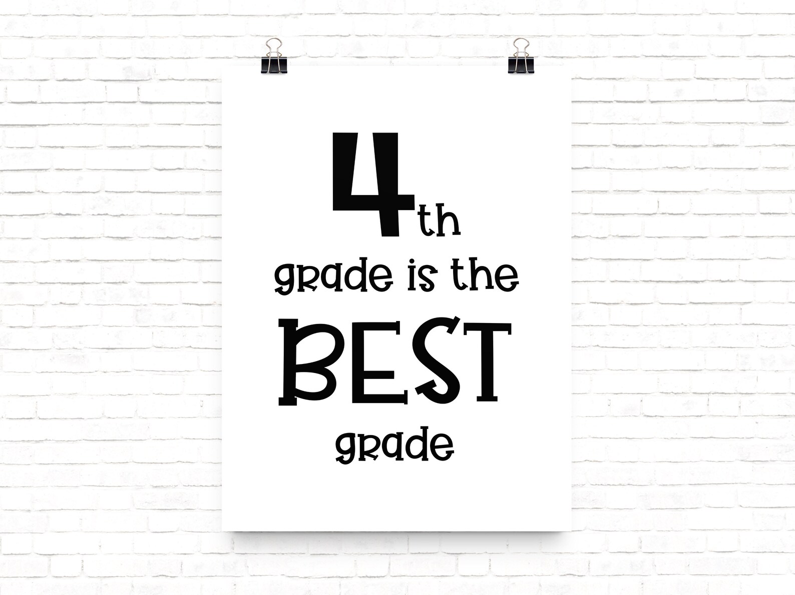 4th Grade is the Best Grade PRINTABLE Sign Classroom Decor - Etsy