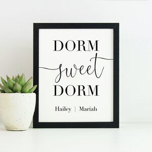 Personalized Dorm Room Sign, Printable Door Sign, Dorm Room Decor, Back ...