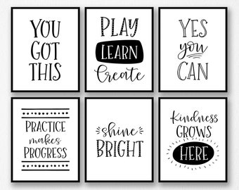 6 Growth Mindset Classroom Printable Posters Bundle 2 - Etsy