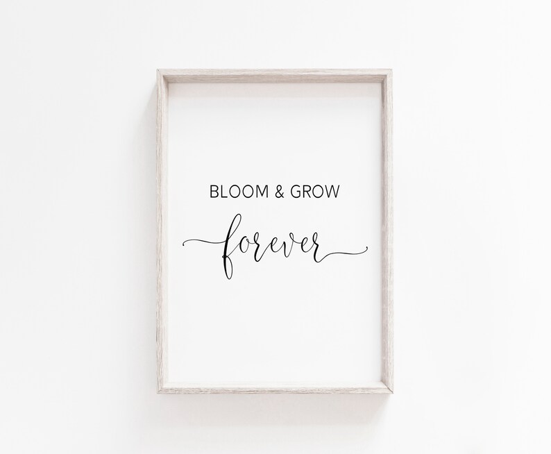 Bloom & Grow Forever PRINTABLE Nursery Wall Decor Baby - Etsy