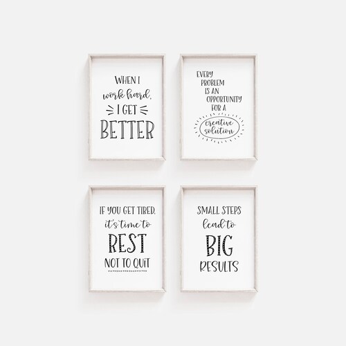 Classroom Positivity Quotes PRINTABLE Wall Decor Set of 4 - Etsy