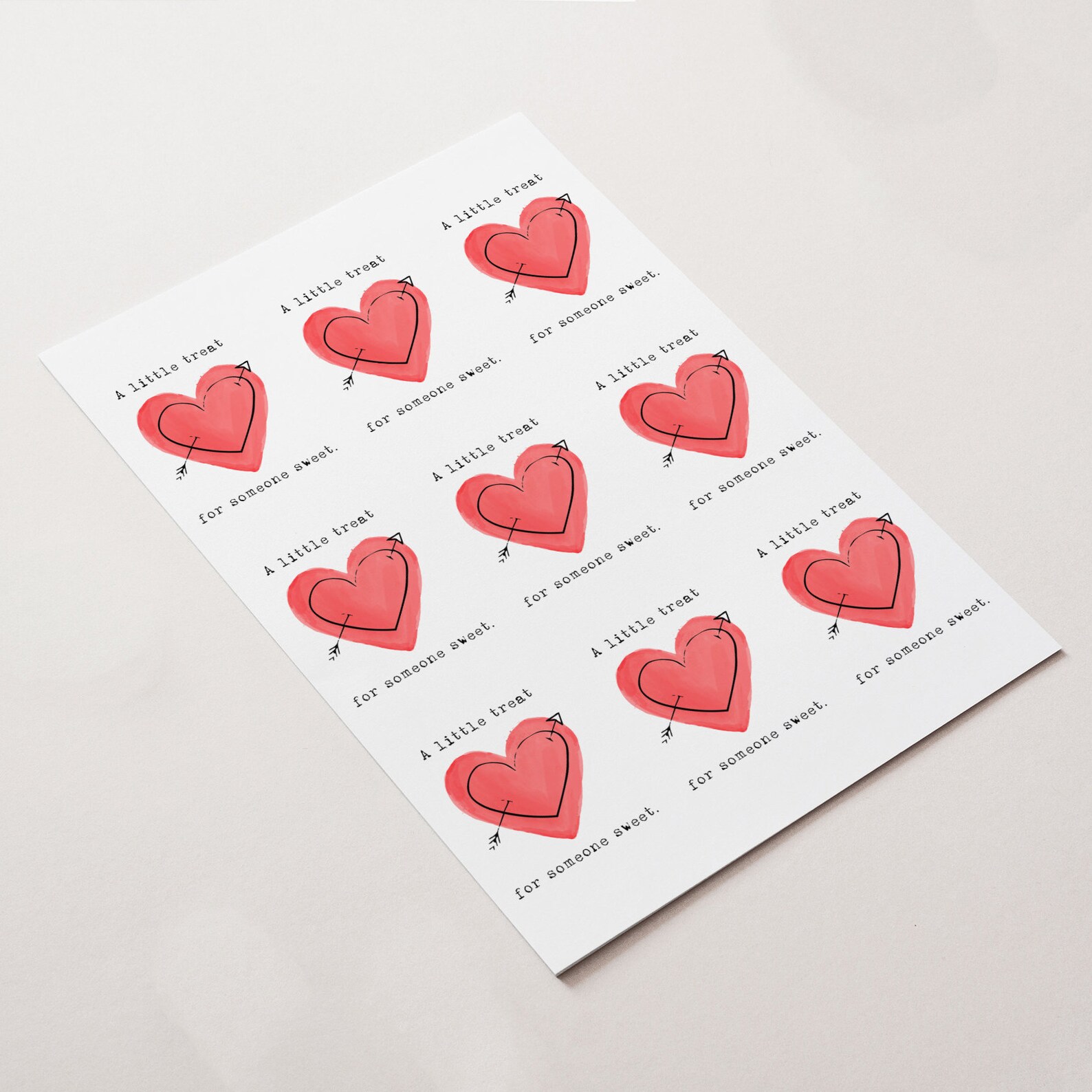 DIY Valentine's Day Treat Tags PRINTABLE A Little Treat - Etsy