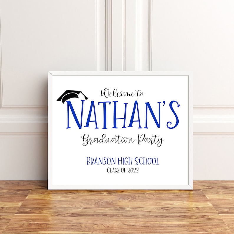 Graduation Welcome Sign Personalized Graduation Party Sign - Etsy