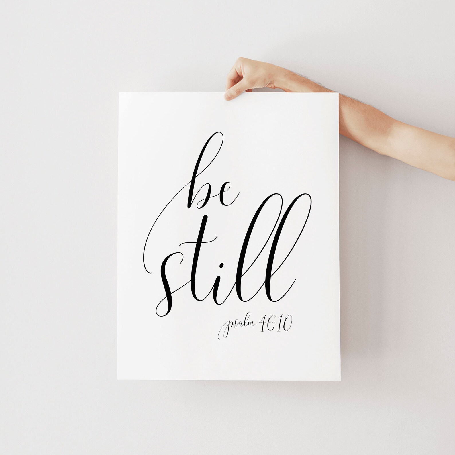 Be Still Bible Verse PRINTABLE Wall Art Farmhouse Wall Decor | Etsy