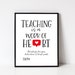 Teacher Appreciation Week Printable, Teaching is A Work of Heart, End ...