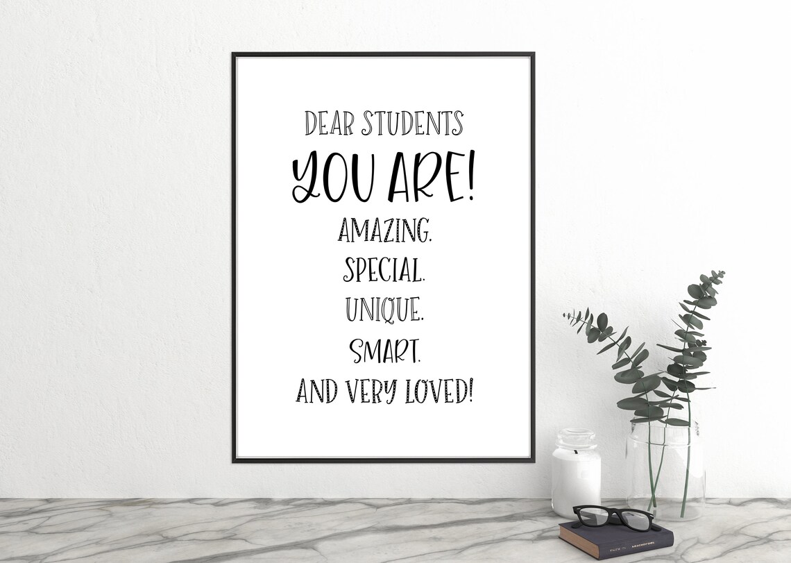 You Are Positive Affirmation Printable Classroom Wall Art | Etsy