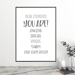 You Are Positive Affirmation Printable Classroom Wall Art, Classroom ...