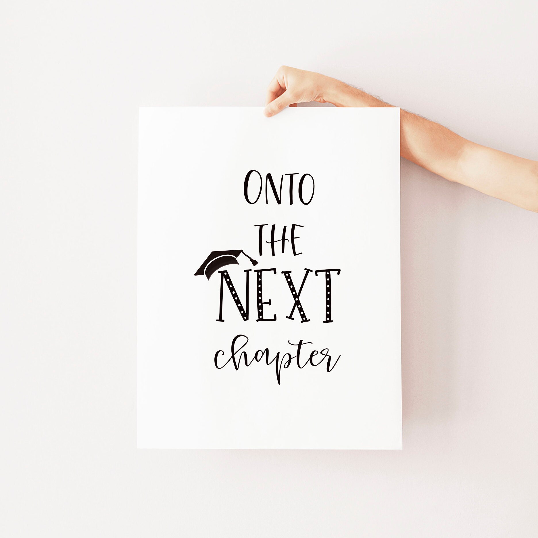 Onto the Next Chapter Printable Wall Art Class of 2022 | Etsy