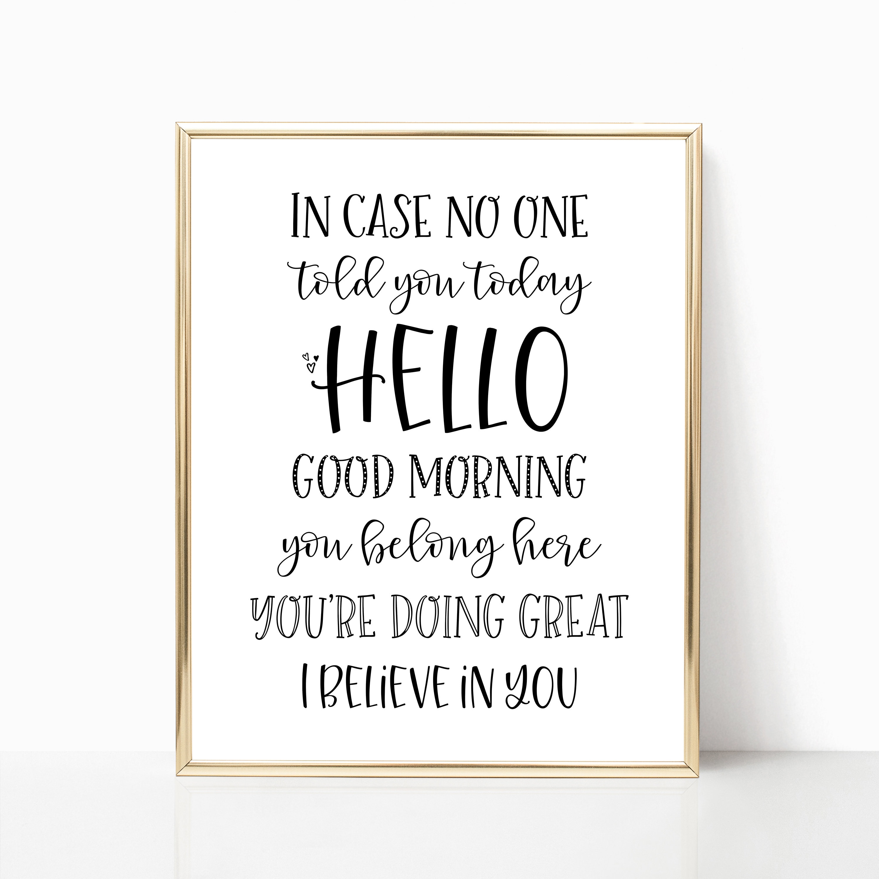 In Case No One Told You Today Classroom Positivity Quote | Etsy