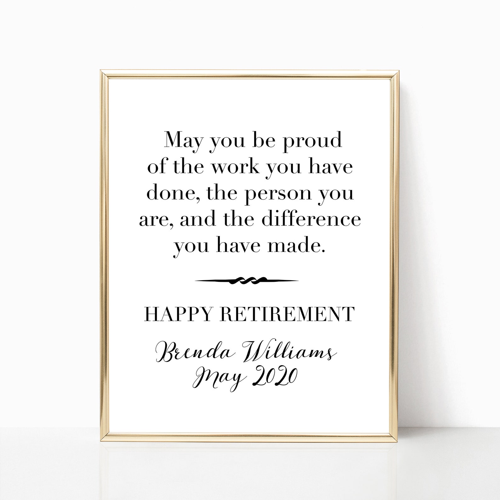 Personalized Retirement Quote Printable Sign Custom | Etsy