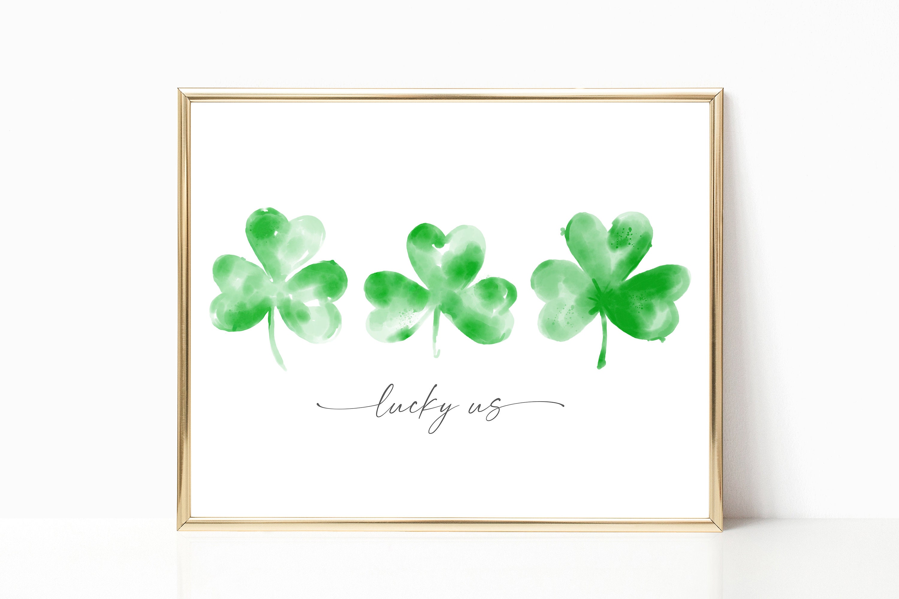 St Patrick's Day Printable Wall Art Lucky Us Print Sign - Etsy