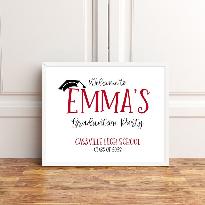 Graduation Welcome Sign Personalized Graduation Party Sign - Etsy