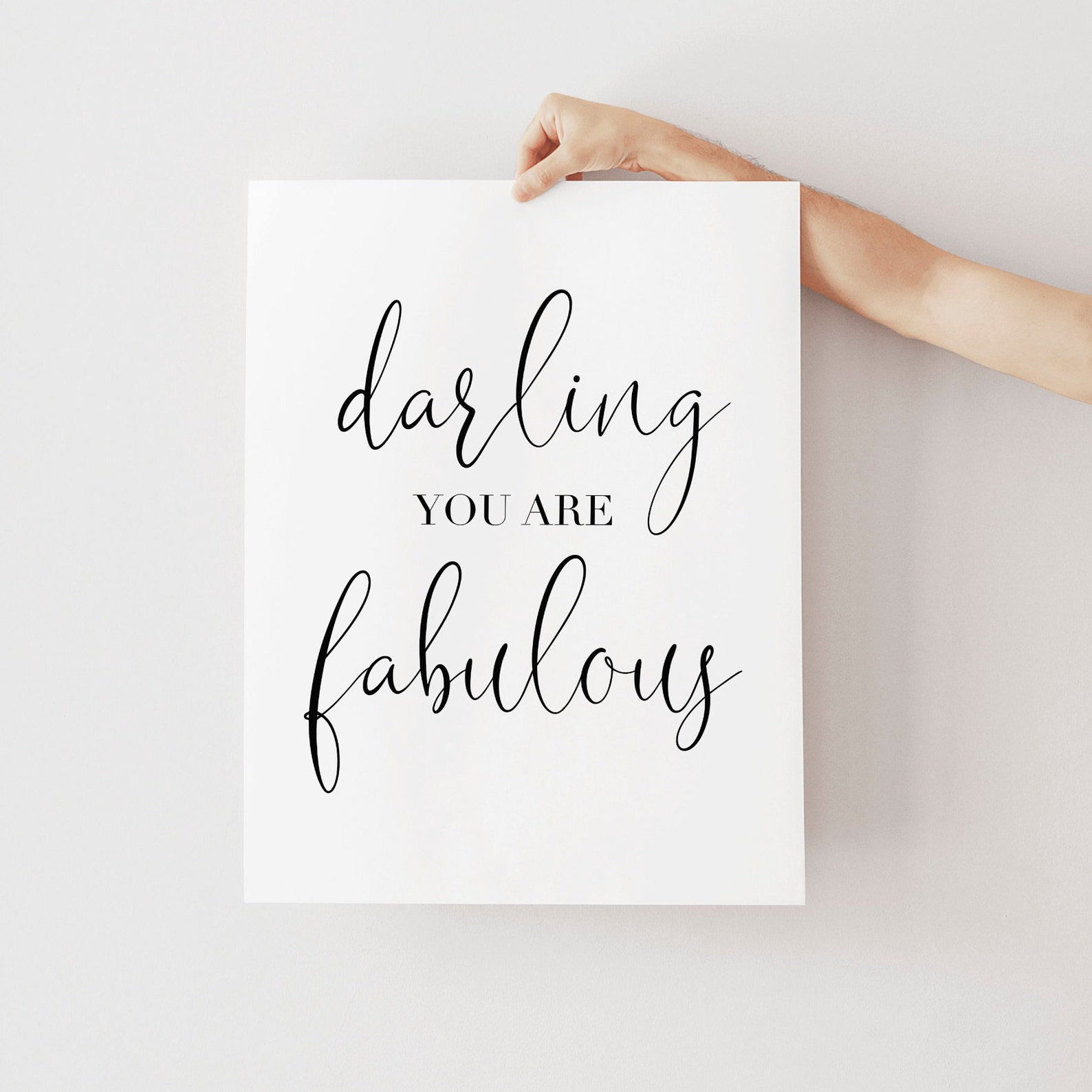 Darling You Are Fabulous PRINTABLE Wall Art Large Poster | Etsy