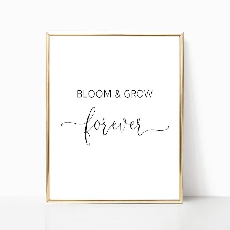 Bloom & Grow Forever PRINTABLE Nursery Wall Decor Baby - Etsy