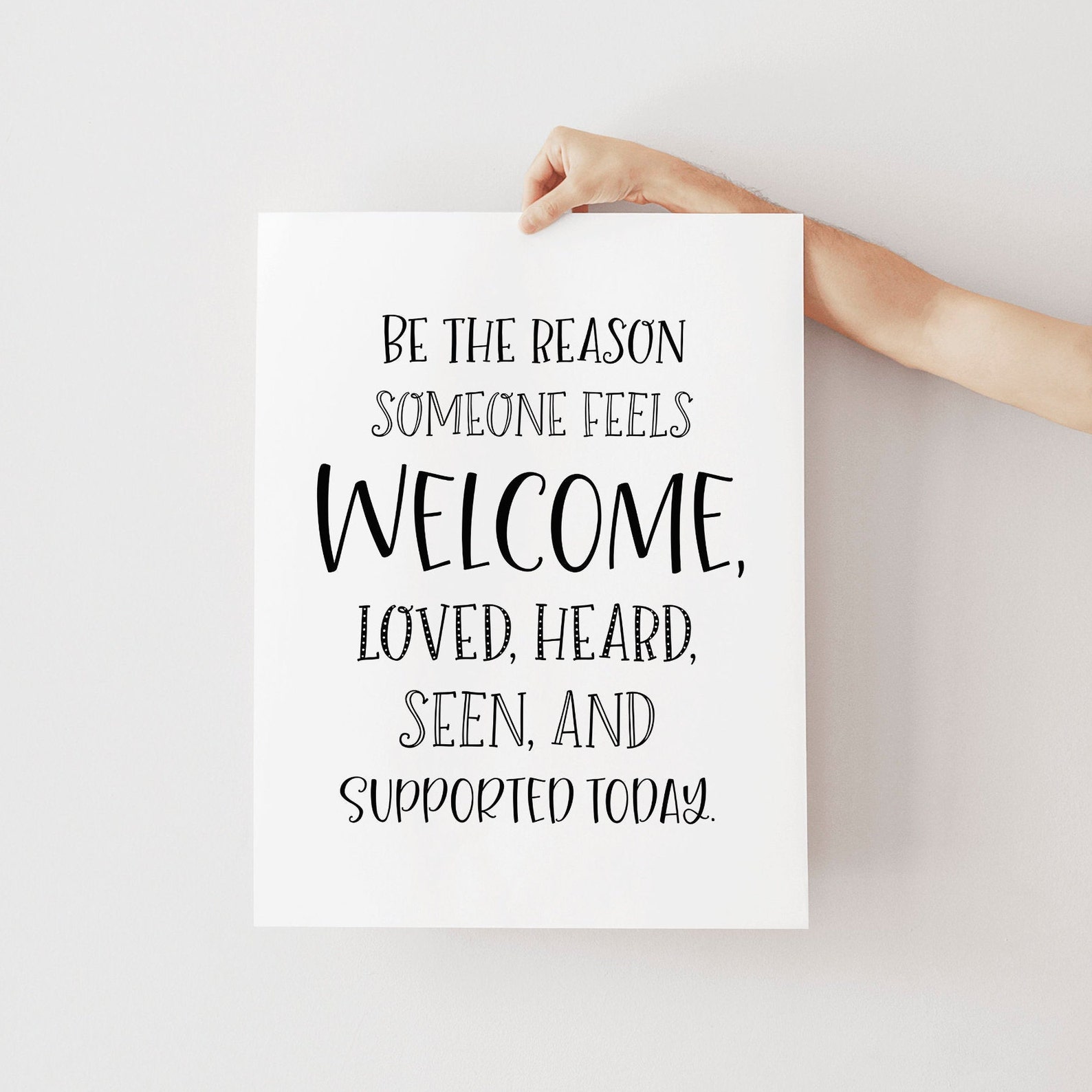 Be the Reason Someone Feels Welcome Classroom Positivity Quote - Etsy