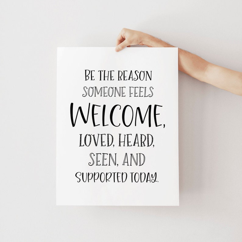 Be the Reason Someone Feels Welcome Classroom Positivity Quote - Etsy