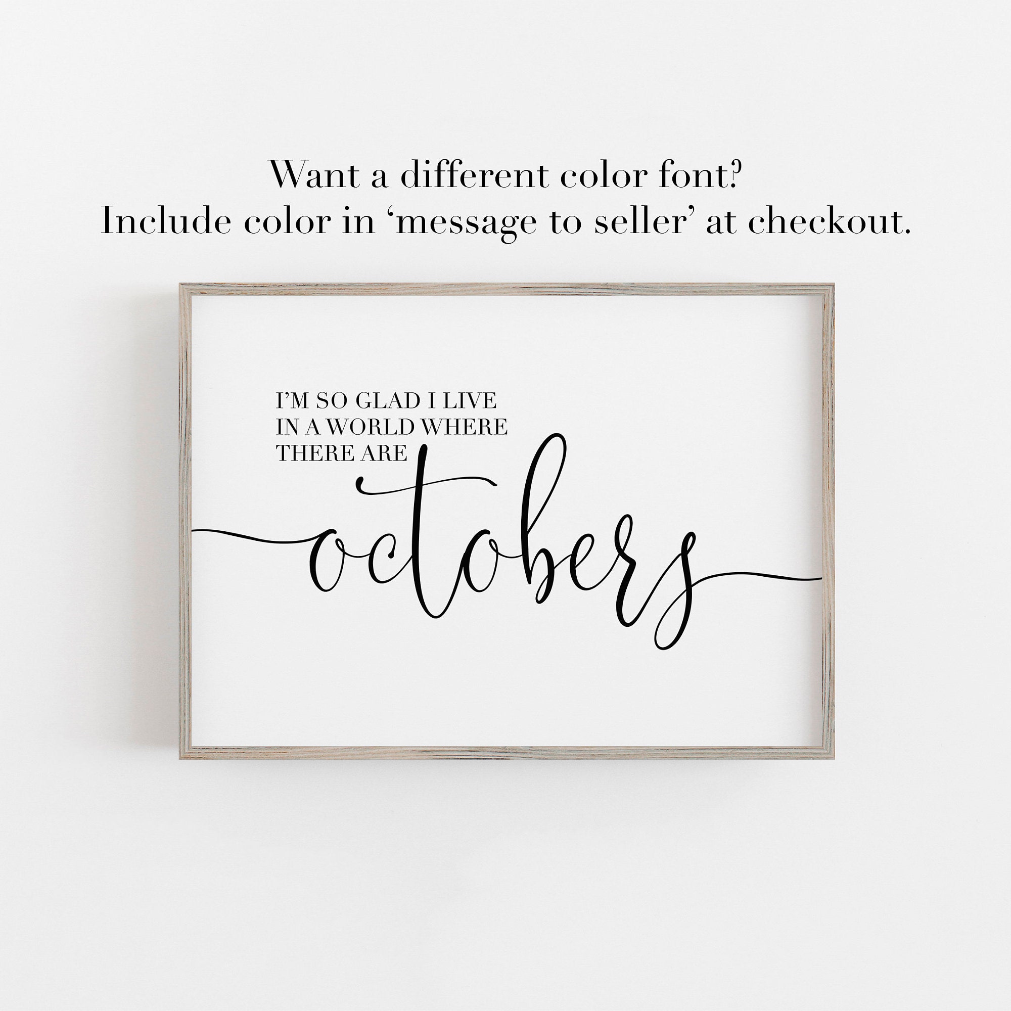 Fall PRINTABLE Wall Art October Print Home Decor Print | Etsy