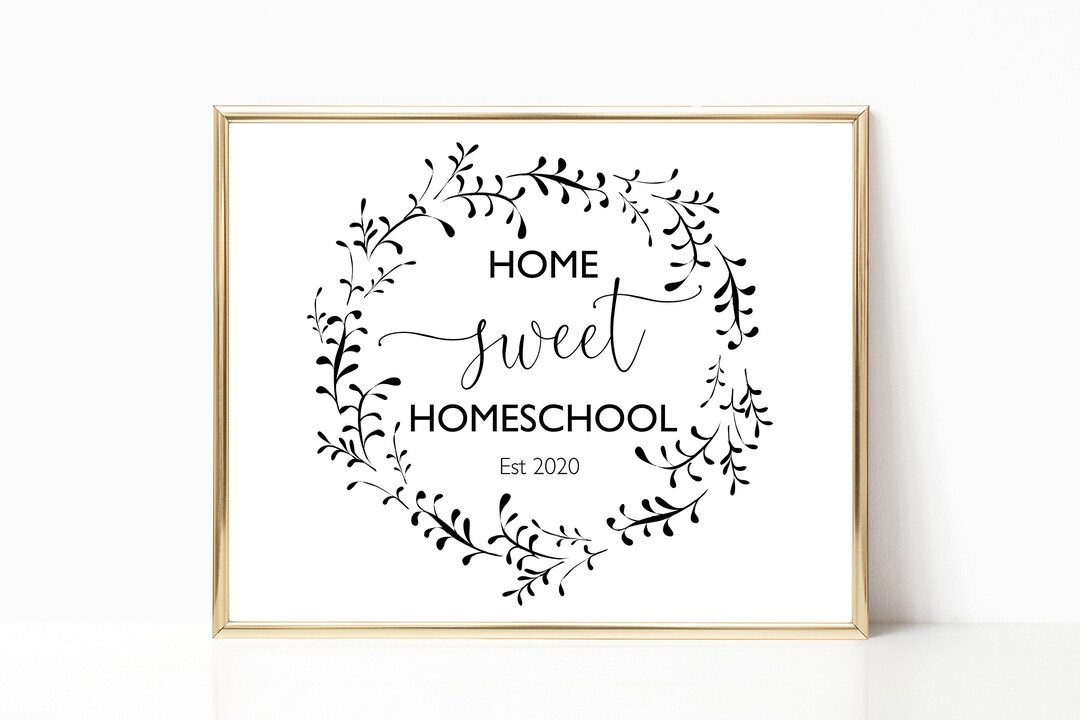 Personalized Home Sweet Homeschool PRINTABLE Wall Art, Farmhouse ...